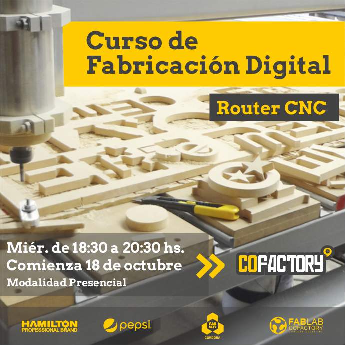 CURSO FABRICACIÓN DIGITAL – Router CNC INSCRIPCIONES ABIERTAS – Cofactory
